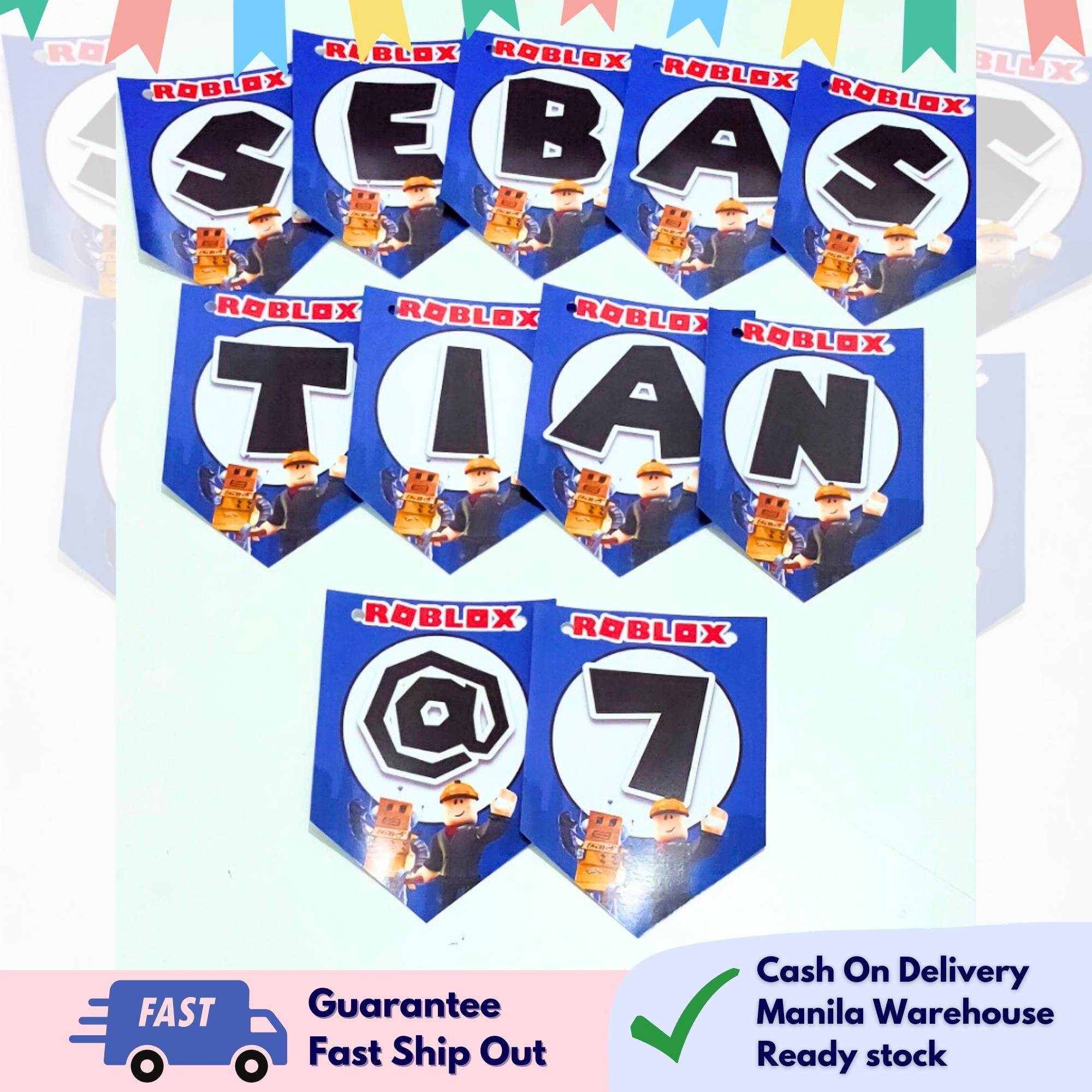 Partify ROBLOX BLUE THEME party customizable party bunting decoration ...