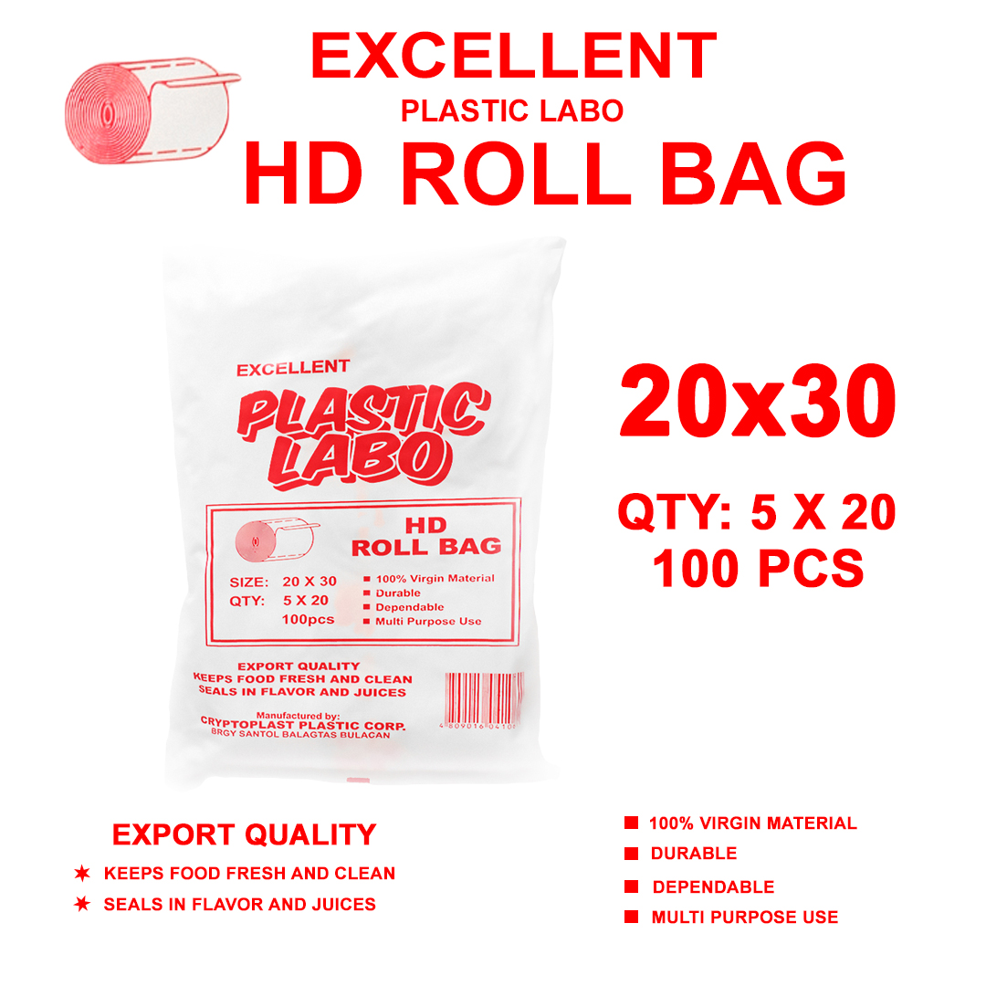 Excellent Plastic Labo HD Roll Bag (20x30) | Lazada PH