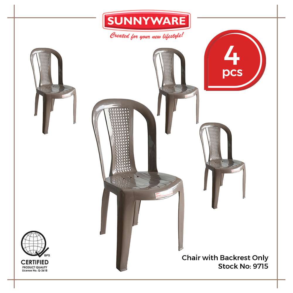 4pcs set Chair with Backrest only Chair with Backrest only [ Sunnyware ...