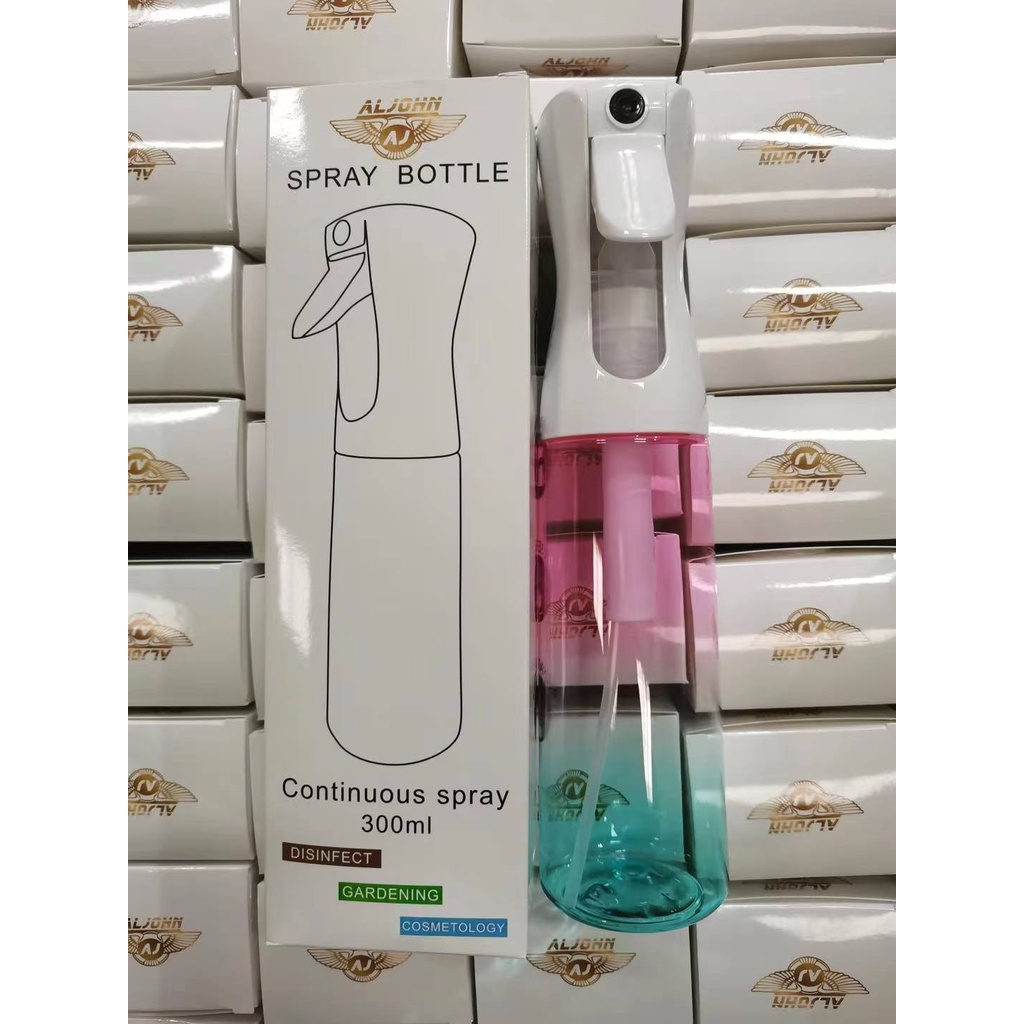 300ML High Pressure Continuous Fine Mist Gradient Color Spray Bottle ...