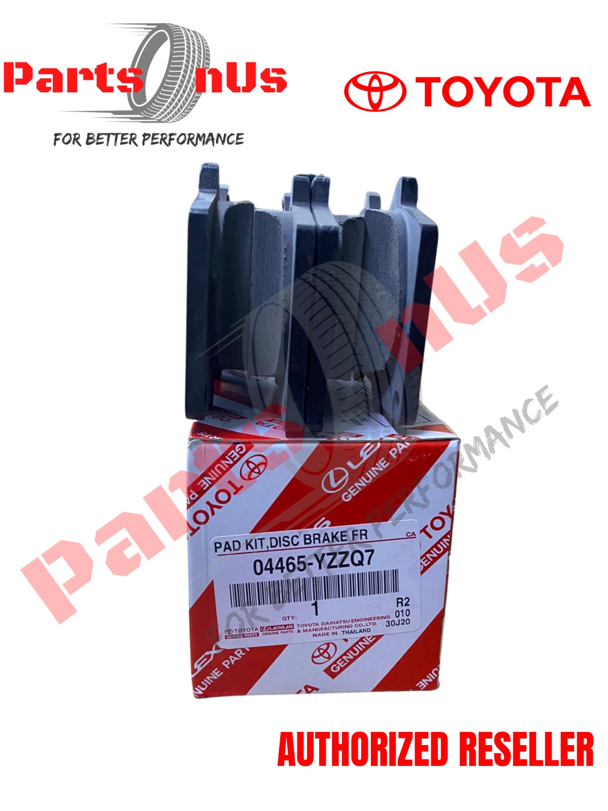 TOYOTA GENUINE 4pcs PAD KIT DISC BRAKE FR Hilux 2016-02020 / 04465 ...