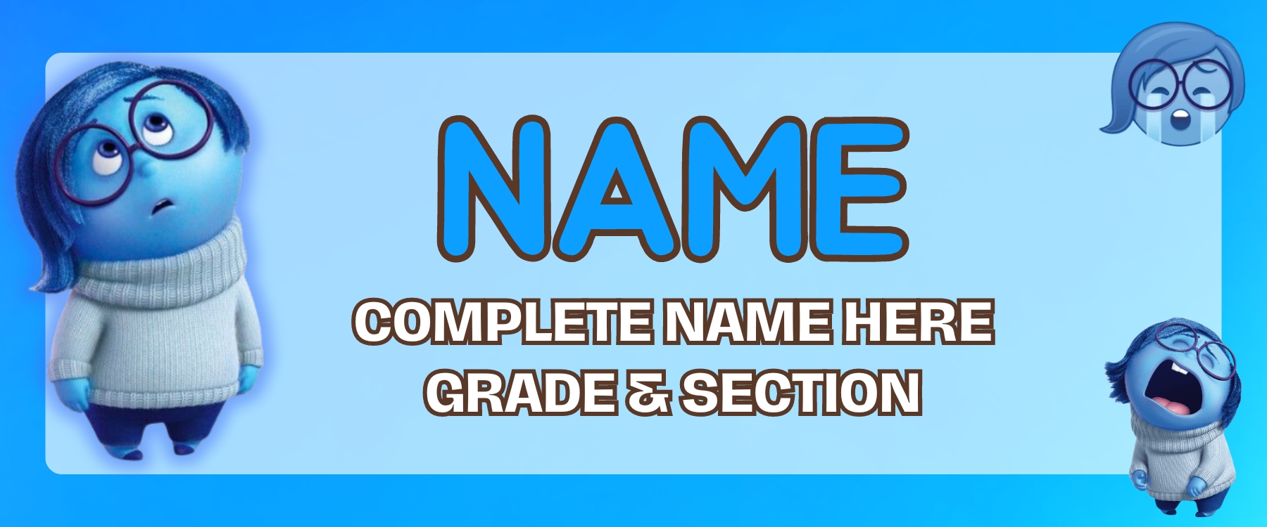 INSIDE OUT Designs - Customized PVC or LAMINATED School Name Tag for ...