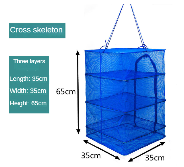 Drying Net Folding Fish Net 1-5 Layers Nylon Drying Rack Hanging Dryer ...