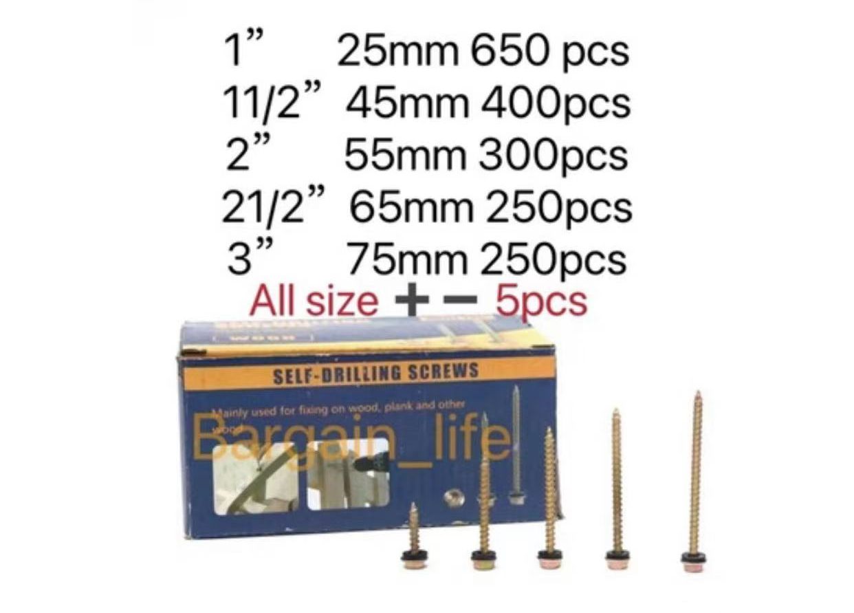 Tex Screw for WOOD & METAL 1" 1-1/2" 2" 2-1/2" 3" (PER BOX) | Lazada PH