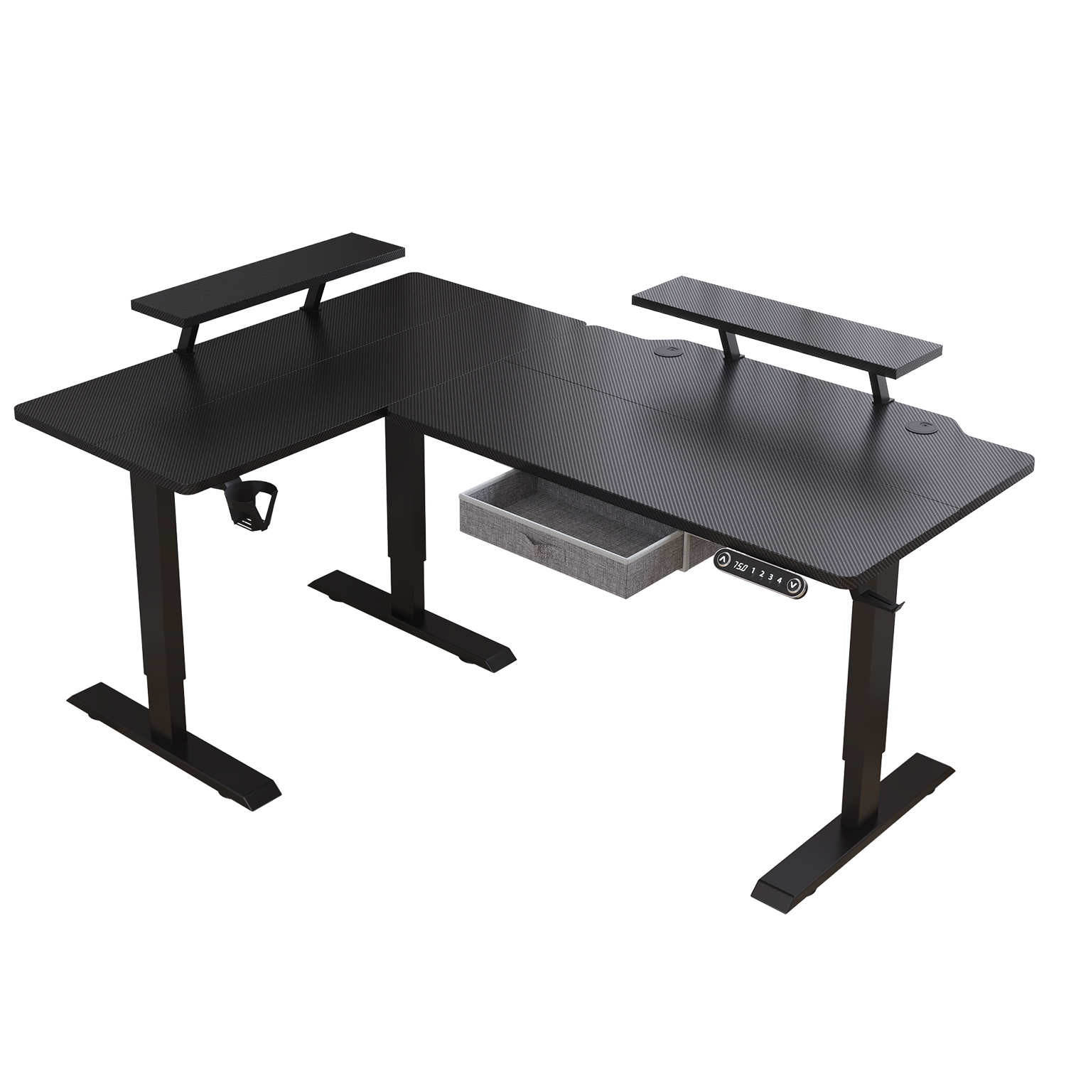 Mxtark 63inches Electric Desk 1.6M L Electric Standing Desk Single Motor Desk Height Adjustable ...