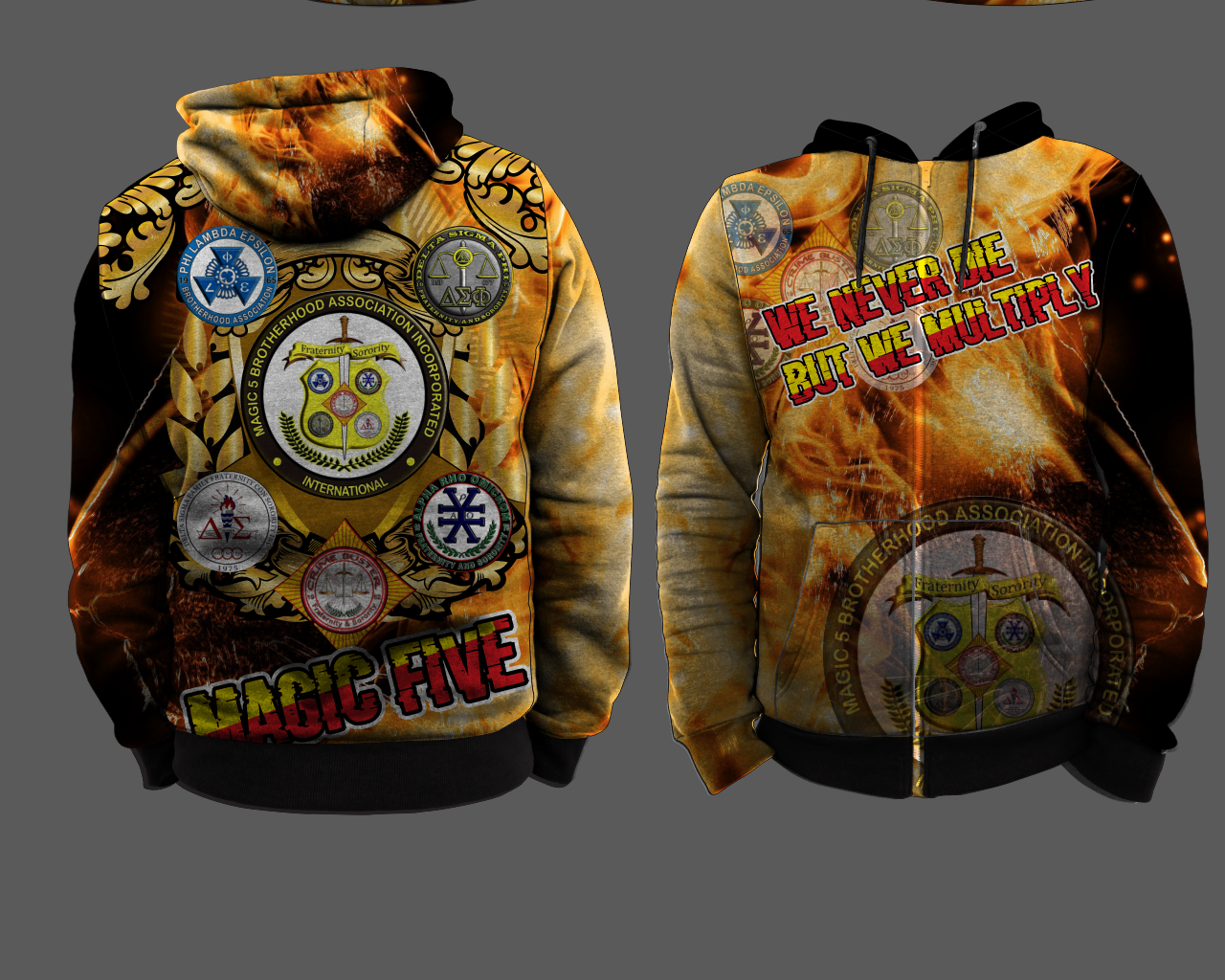 MAGIC 5 BROTHERHOOD HOODIE JACKET, Full Sublimation, Hoodie Jacket ...