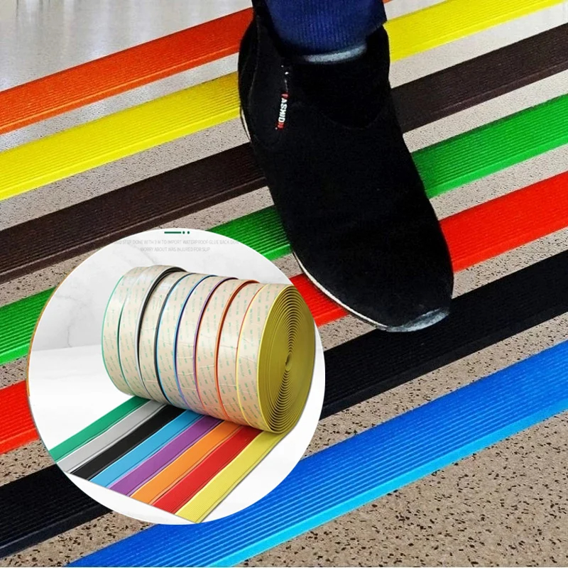 Stair Anti-slip Strips PVC Rubber Strips Stair Edge Strips Step ...