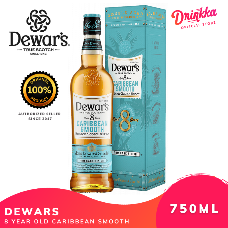 Dewars 8 Year Old Caribbean Smooth Blended Scotch Whisky 700ml | John ...