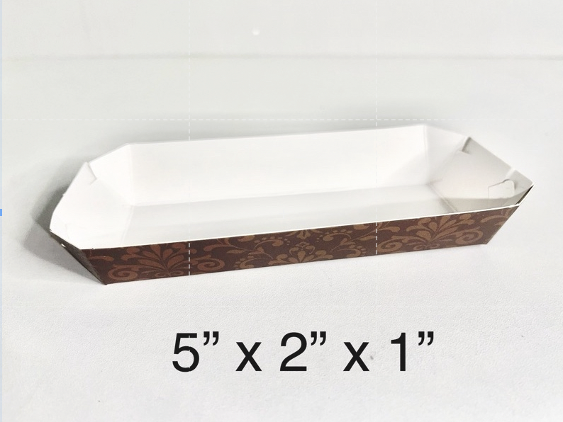 50pcs Food Tray Paper Plate for Fries and Takoyaki (small servings for ...