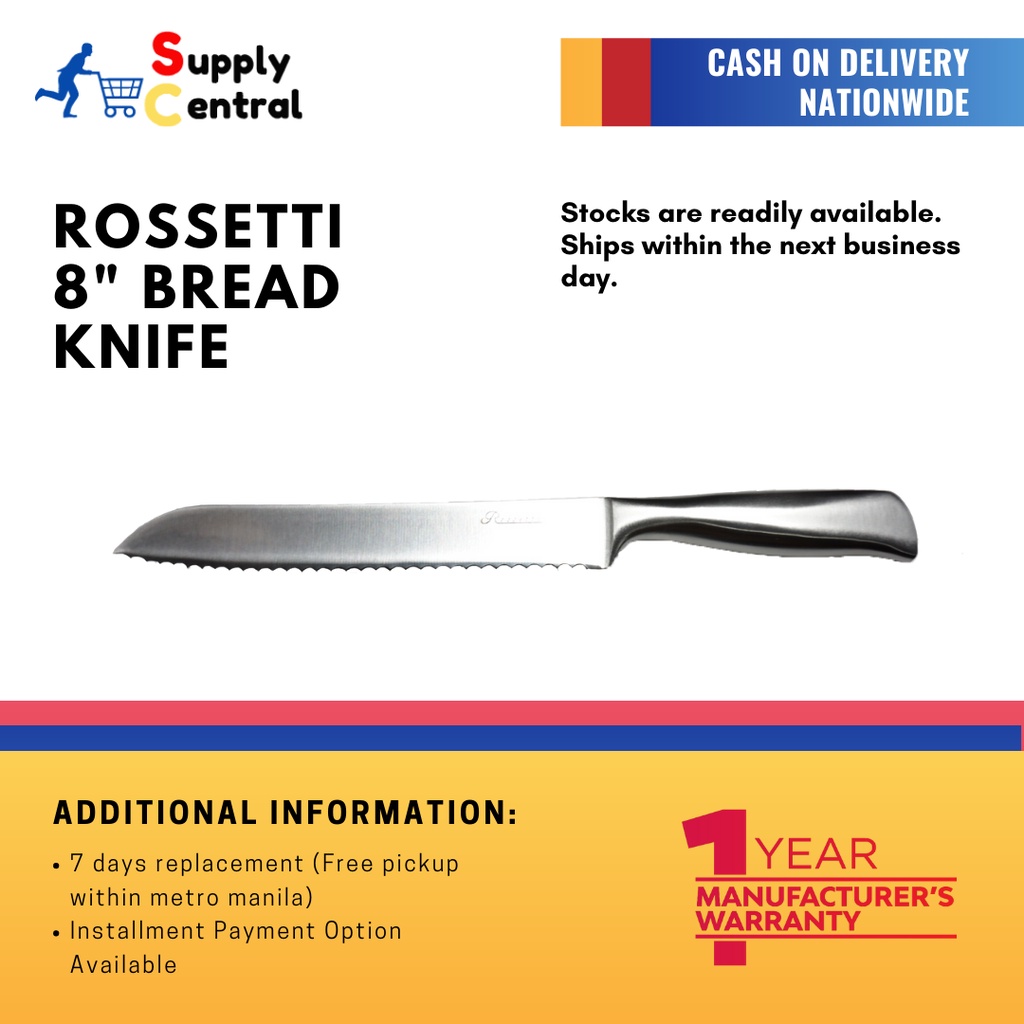 Rossetti 8" Bread Knife (Stainless) (Supply Central) | Lazada PH