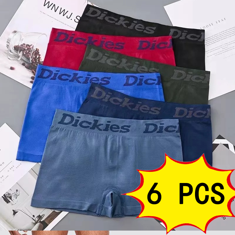 6 Pack Dickies Men's Underwear Cotton High Stretch Boxer Briefs High ...