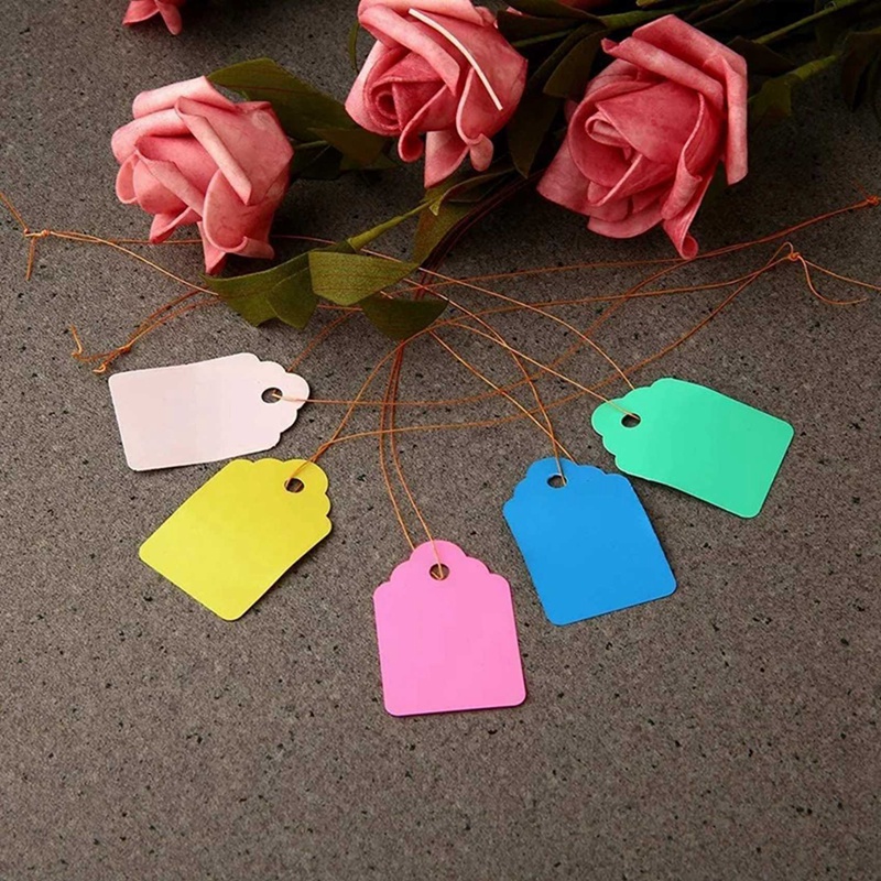 Waterproof Tags with String Plastic Reusable Plant Labels Hanging ...