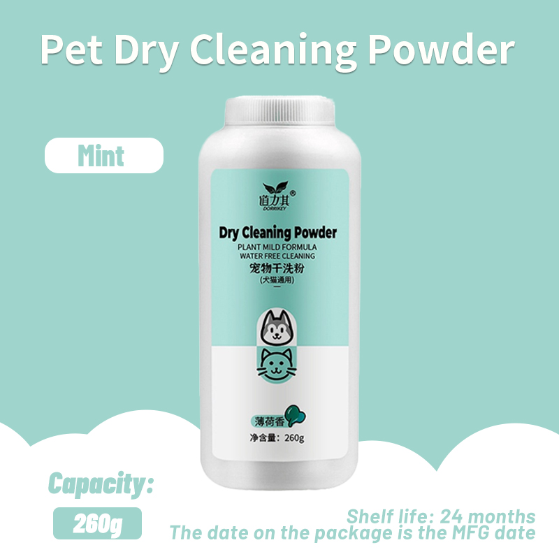 Pet Dry Cleaning Powder 260g Dog Cat Dry Cleaning Powder Anti-Tick and ...