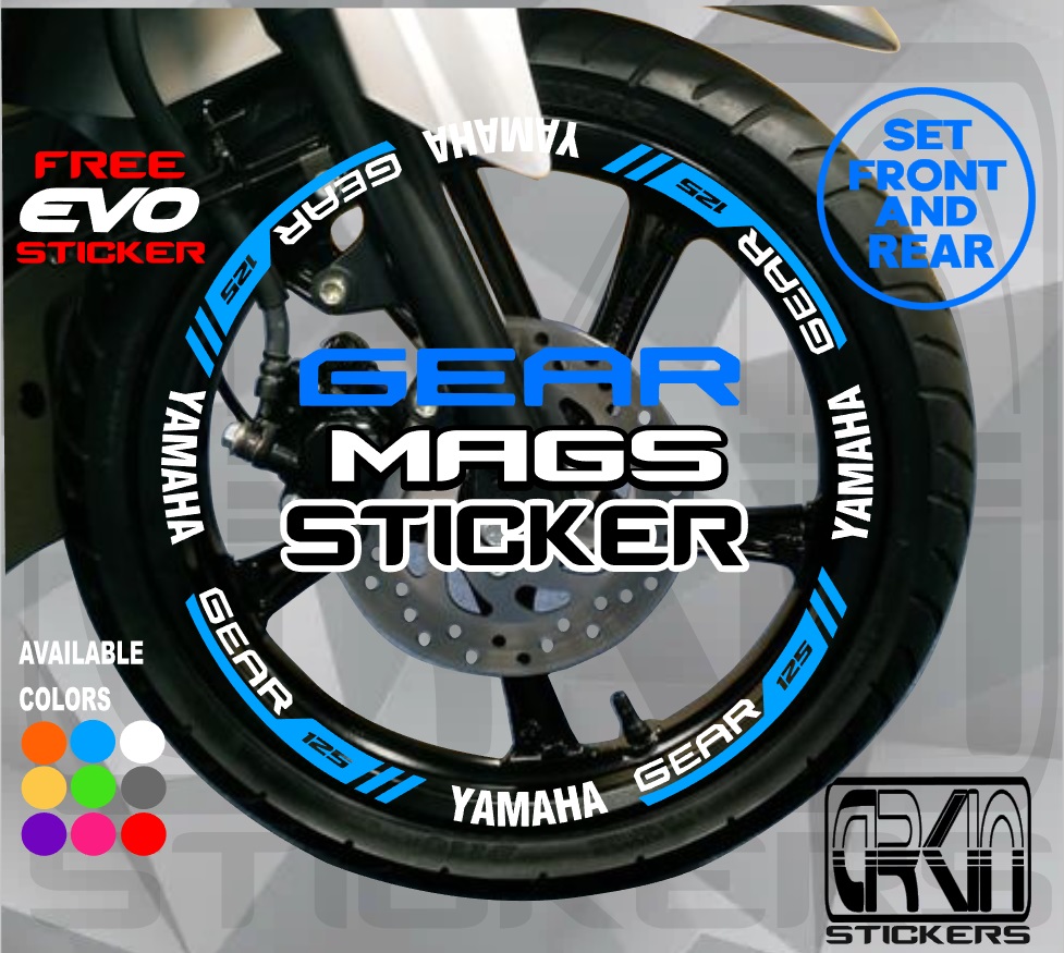 Yamaha Mio gear 125 mags sticker REFLECTORIZE | Lazada PH