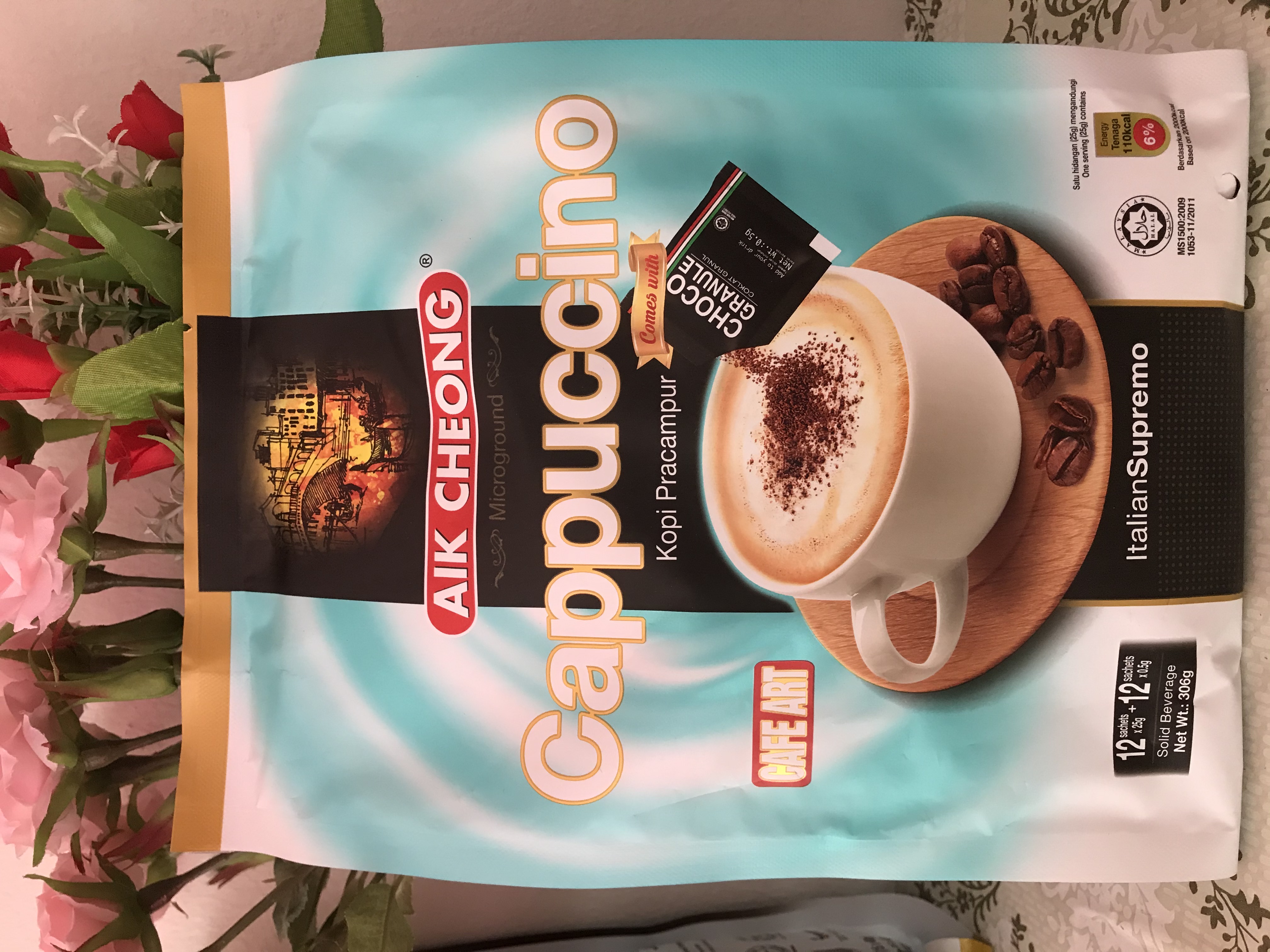 AIK CHEONG Cafe Art 3in1 300g (25g x 12 sachets) - Cappuccino | Lazada PH