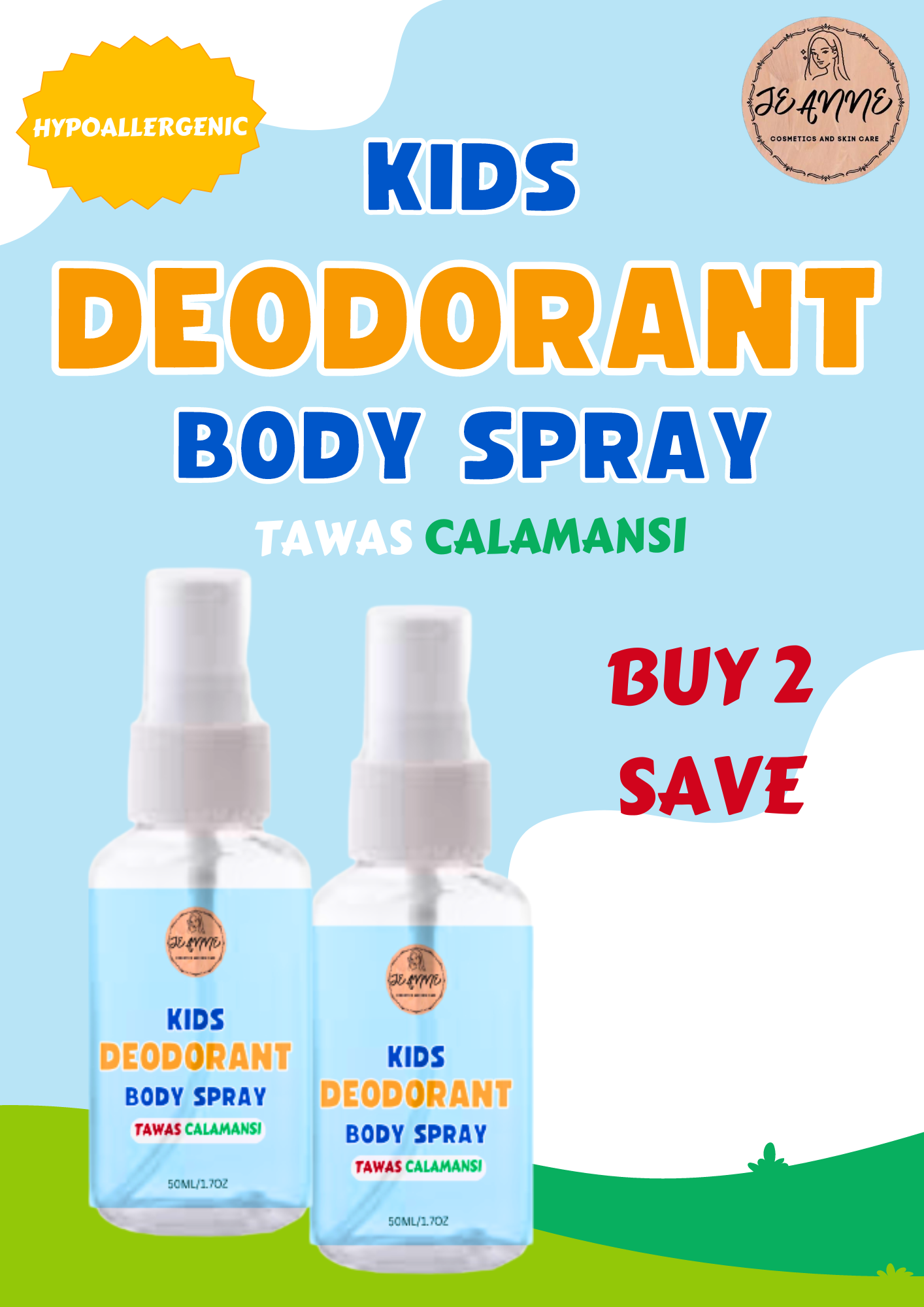 KIDS DEODORANT TAWAS CALAMANSI SPRAY | Lazada PH