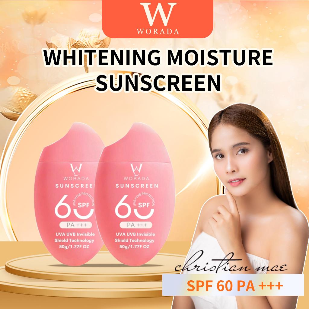 [FDA APPROVED] WORADA SPF60 Face Sunscreen 50g Sunblock Whitening Cream ...