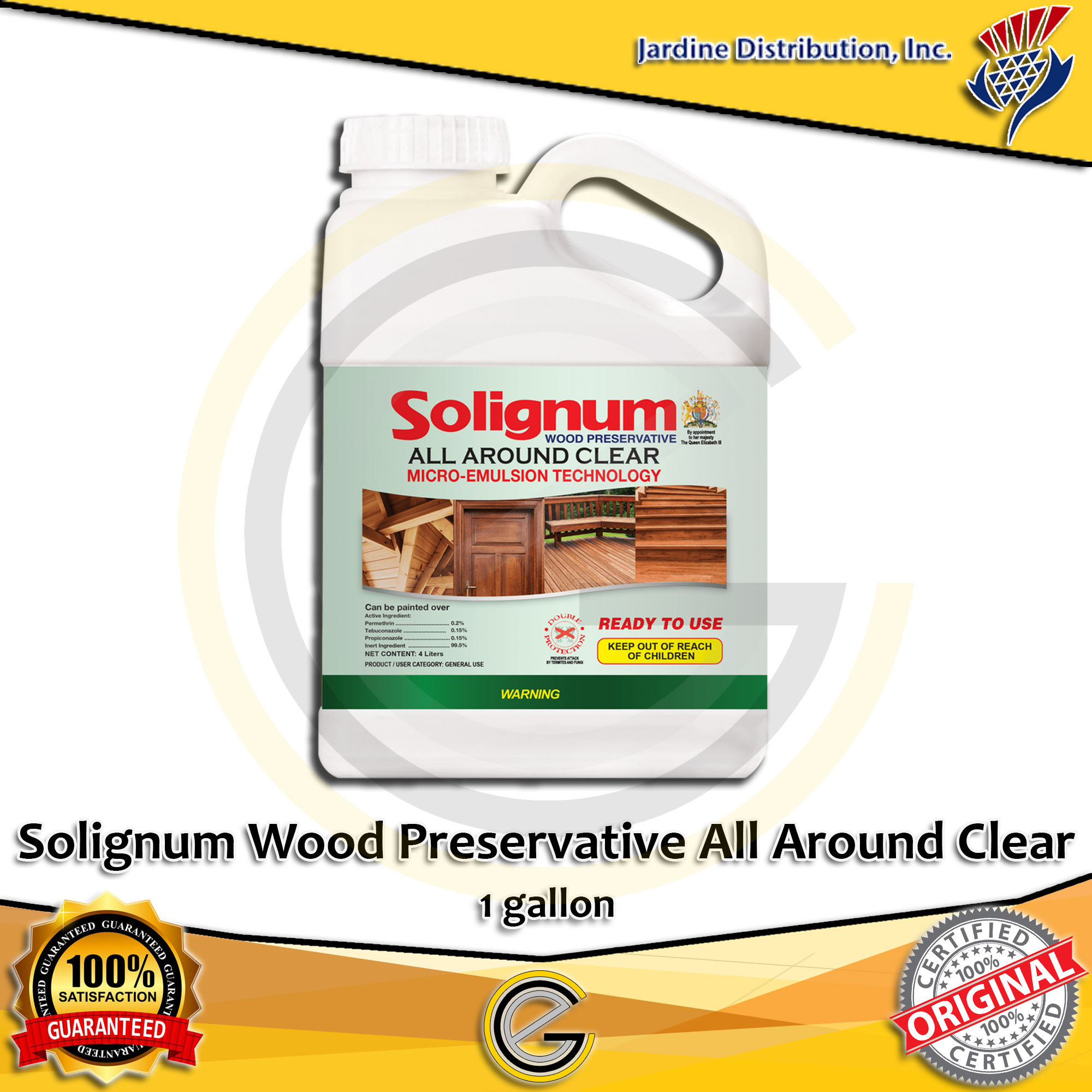Jardine Solignum Wood Preservative All Around Clear with Micro-Emulsion ...