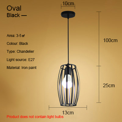 Pendant Light American Retro Industrial Style Iron Chandelier Geometric ...