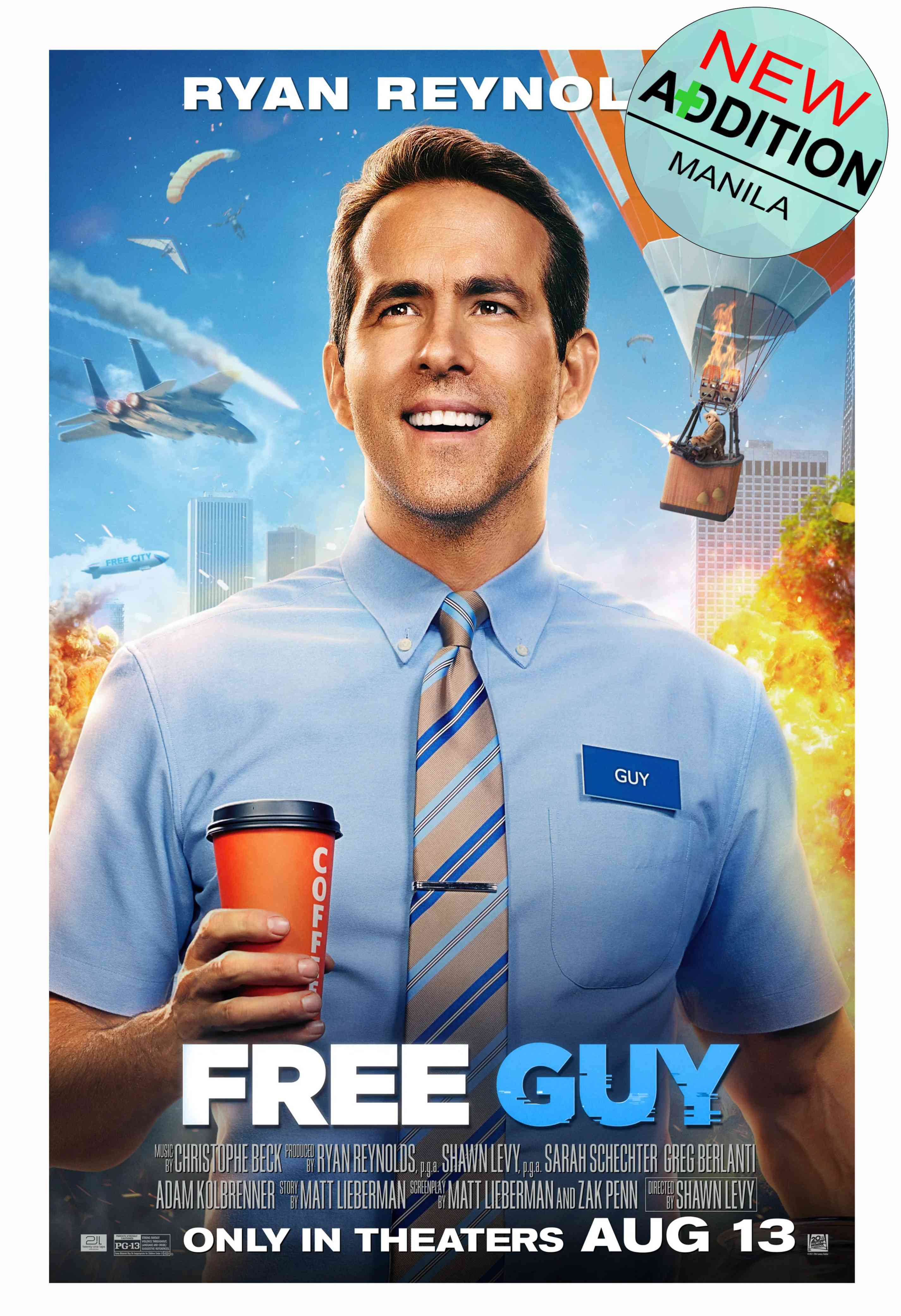 FREE GUY Large Glossy Poster 33cm x 50cm | Lazada PH