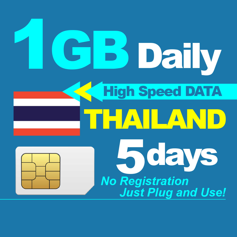 THAILAND Travel Sim Card 5days【Daily 1GB HIGH SPEED】iConnect2PH arawSIM ...