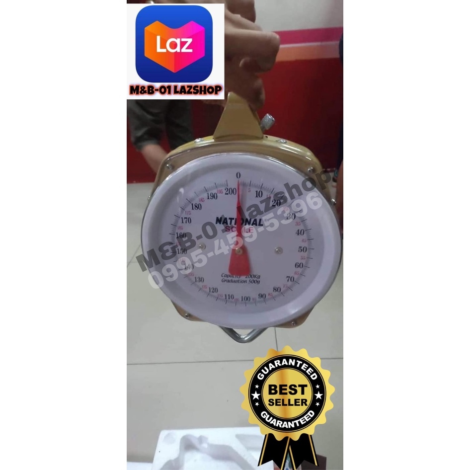 M B-01 Lazshop NATIONAL HANGING WEIGHING SCALE 200KGS CAPACITYMADE IN ...