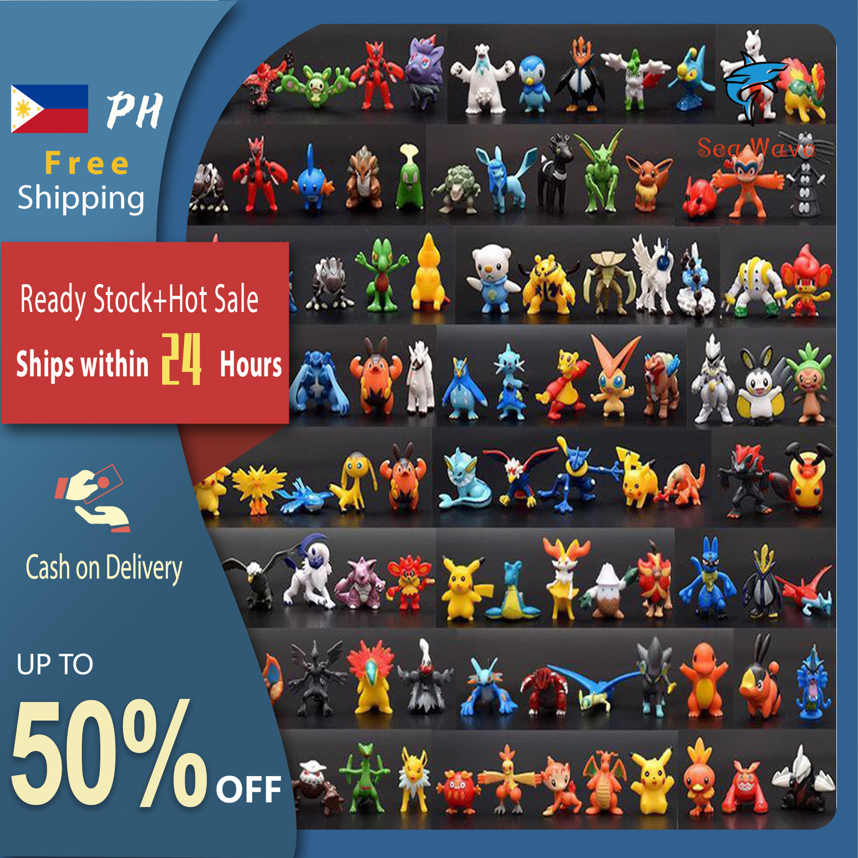 24/144Pcs Pokemon Mini Doll Models with Different Styles Pikachu Anime ...
