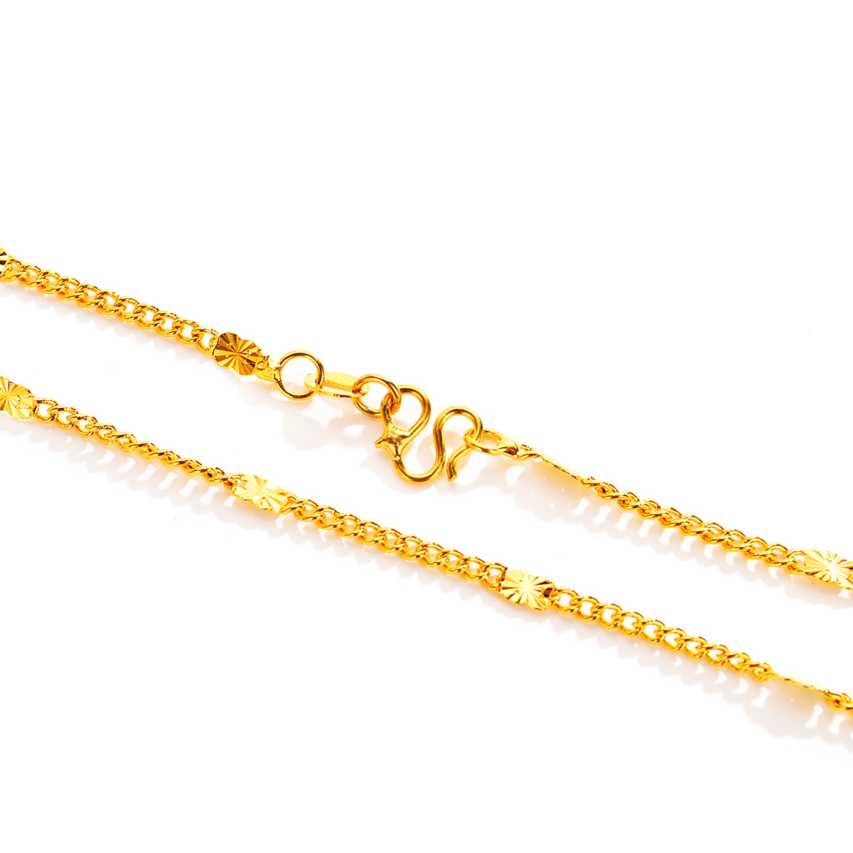 LUBIK โซ่Fashion 18K Saudi Gold Original Necklace For Women Simple ...