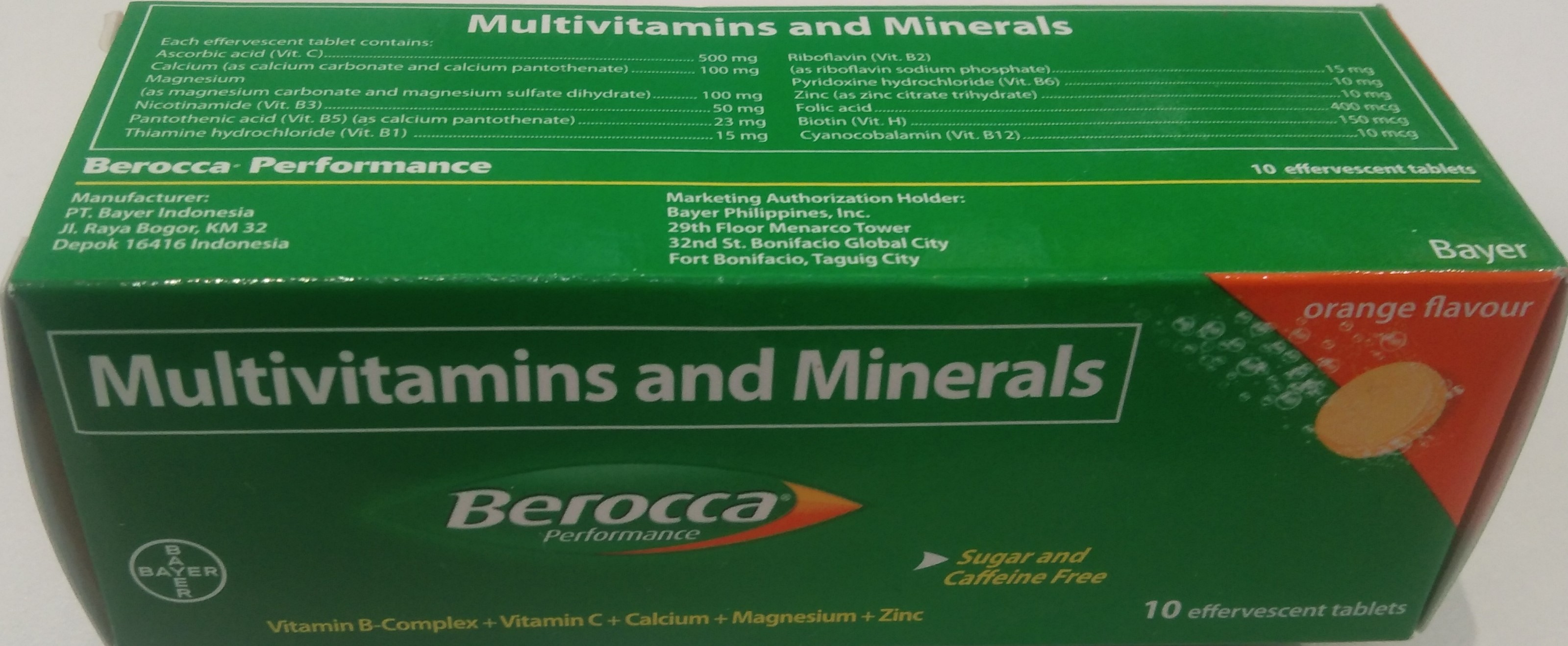 Berocca Performance (Multivitamins and Minerals) effervescent tablet 10 ...