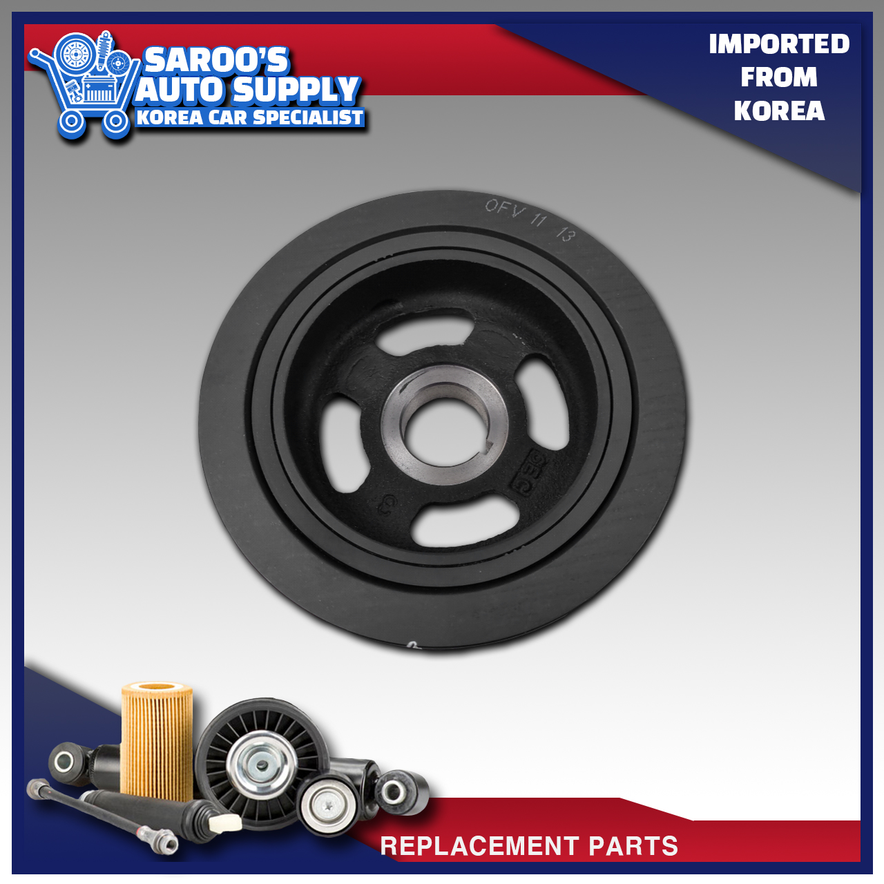 [Beta] Damper Pulley / Crankshaft Pulley For Hyundai , Kia Brand Car ...