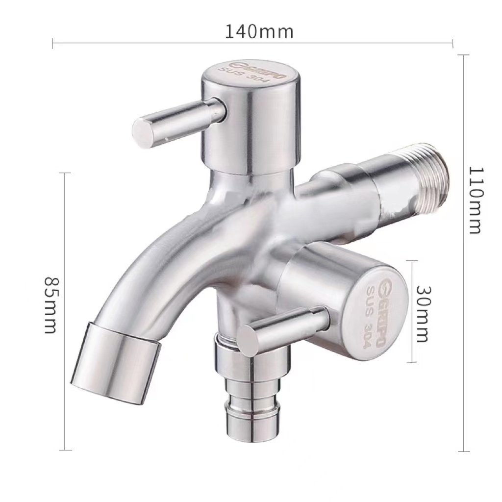 SUS304 Two Way Faucet Dual Function Tap Stainless Steel COD | Lazada PH