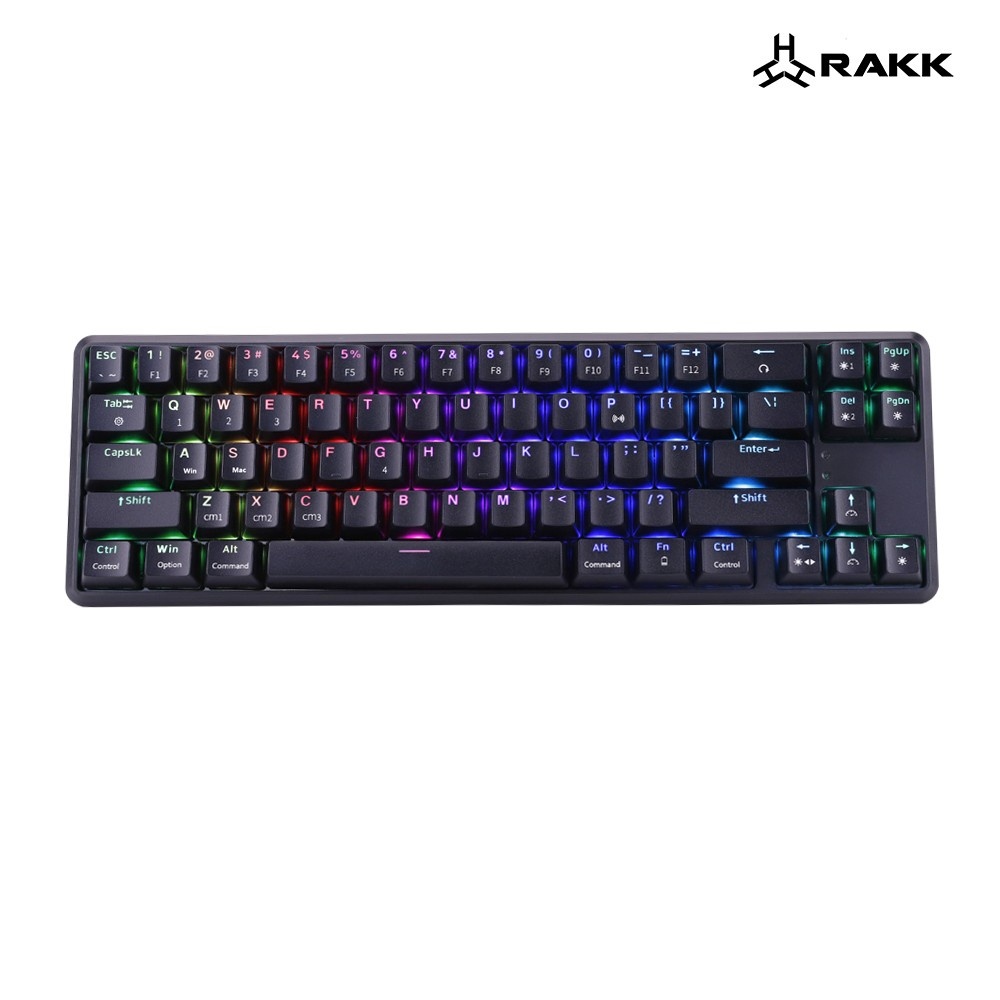 RAKK Pluma 68 Keys and Trimode RGB White Black Wireless Bluetooth 5.0 ...