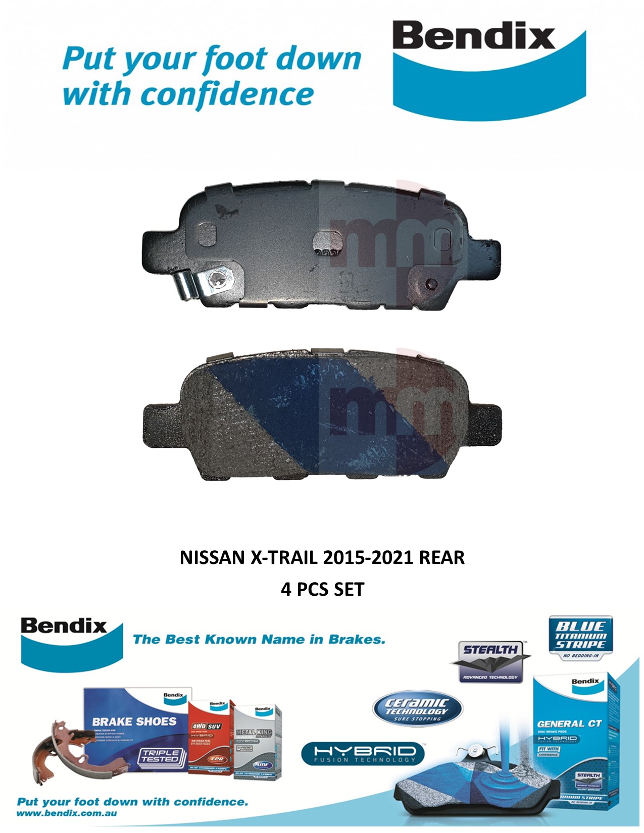 BENDIX GCT BRAKE PADS for NISSAN X-TRAIL 2015-2021 REAR ORIGINAL DB2278 GCT (4 PCS SET) | Lazada PH