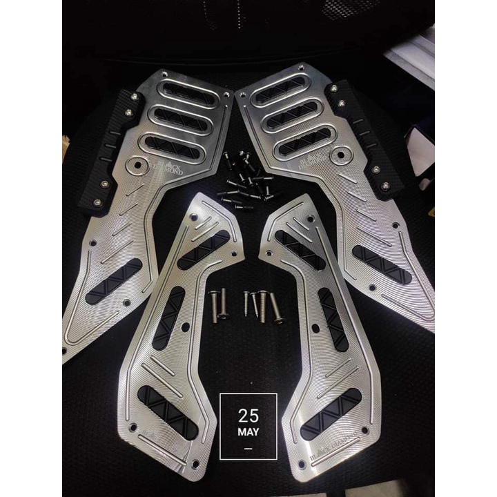PCX 160 Nmax V2 Foot Matting Black Diamond Foot board With Slider Bolts ...
