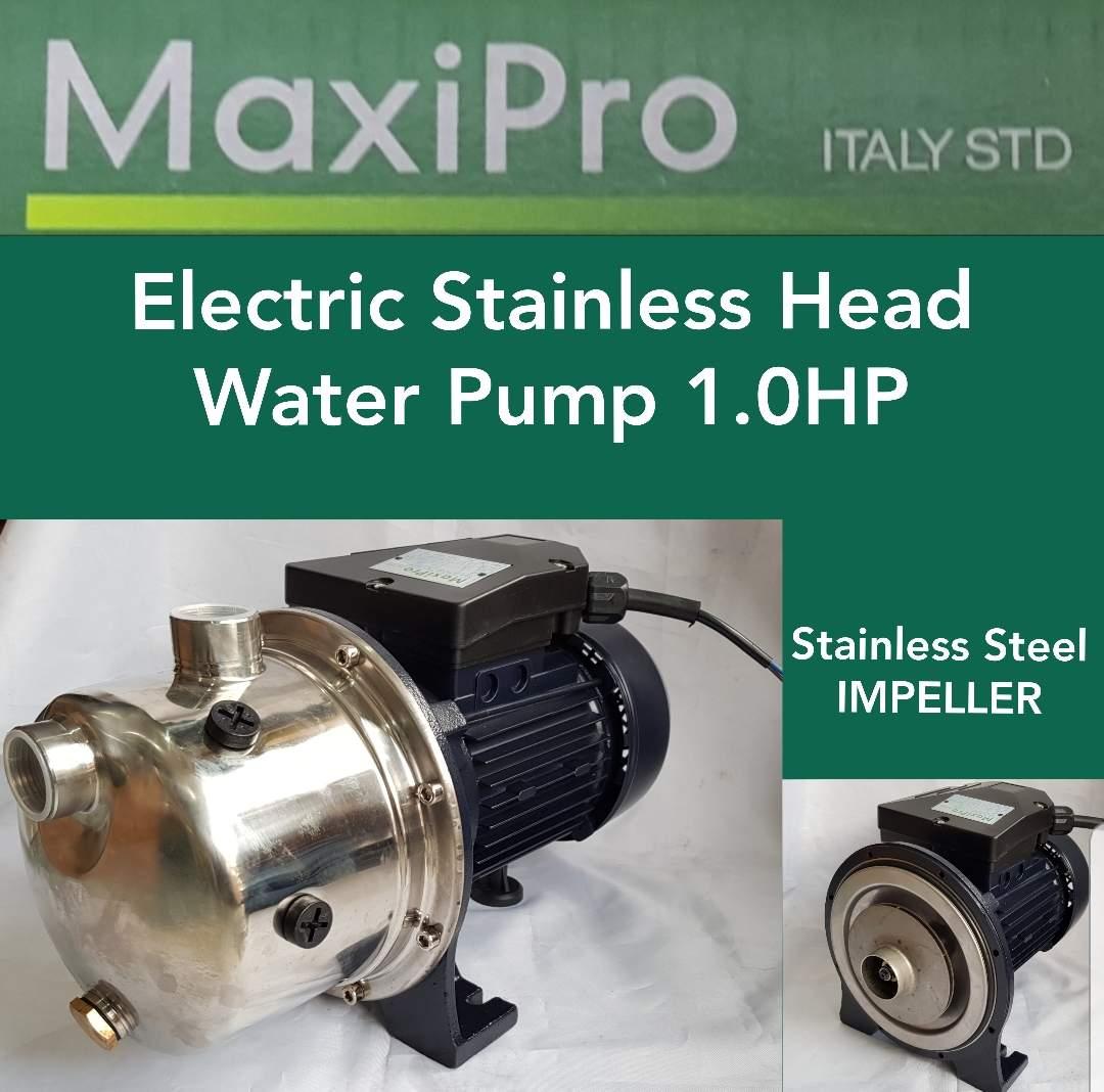 MAXIPRO Electric Stainless Head Pump 1.0HP Jet Booster Pump | Lazada PH