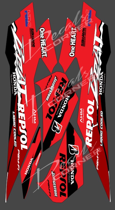 Honda Beat V2 Repsol Decals | Lazada PH