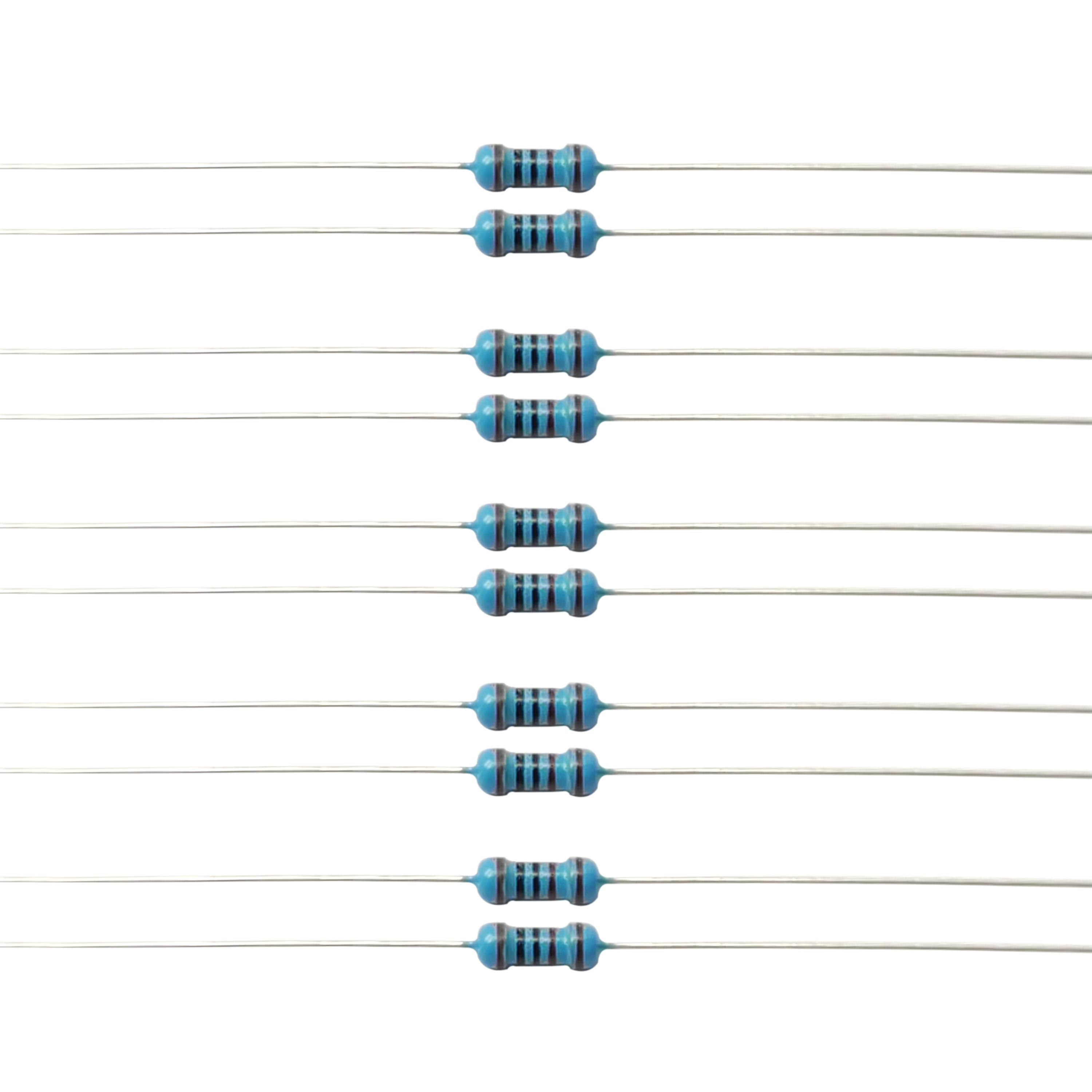 10pcs 5 band 2k ohms resistor 0.25w 1/4W Metal Film Resistor Kit 1% ...