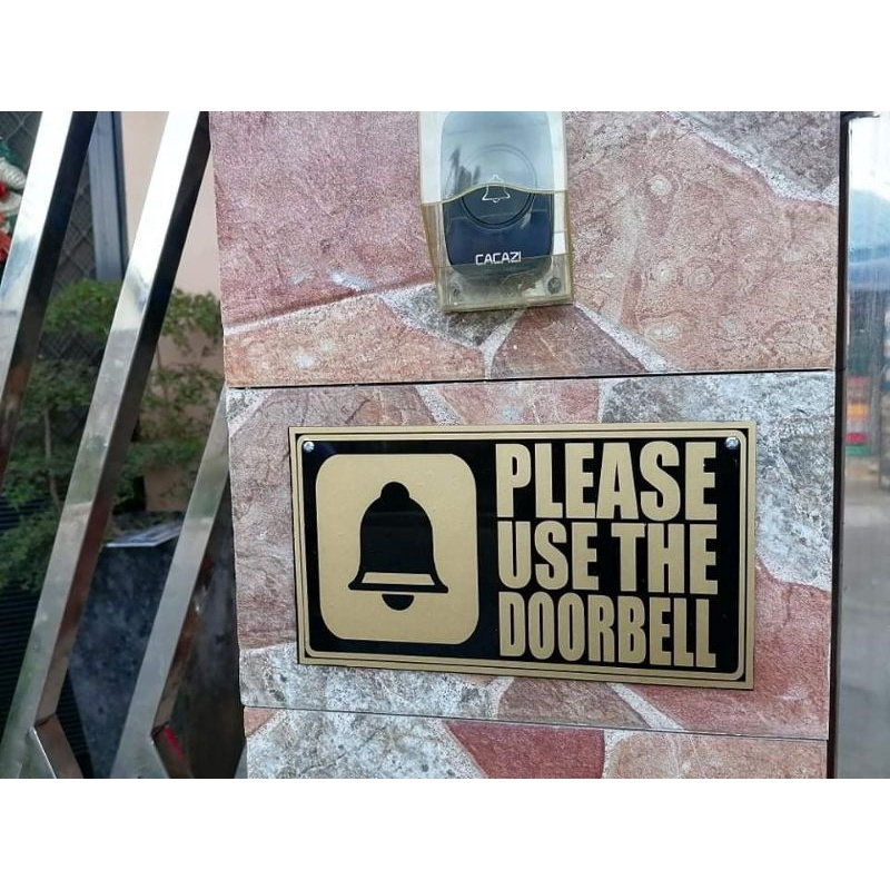DOORBELL OUTDOOR HOUSE DECOR SIGNAGE/PLEASE USE THE DOORBELL 5X9 ...