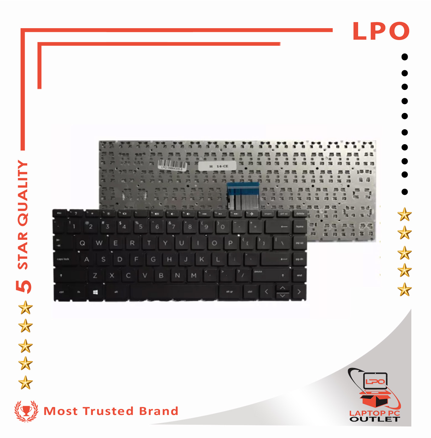 LPO Laptop Keyboard HP 14-CE with HP Pavilion 14-CE 14-CB 14-DA 14-CC ...
