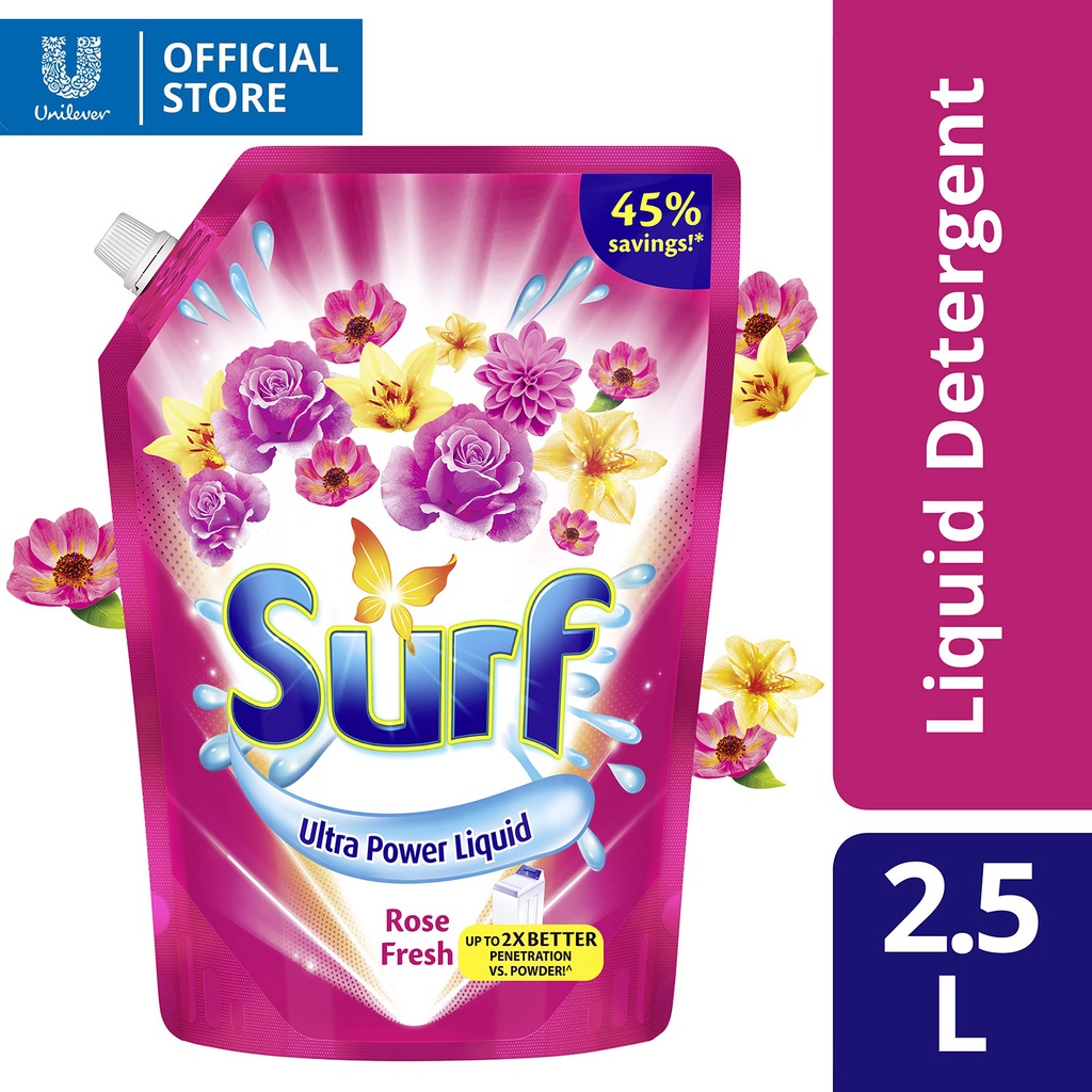 Surf Laundry Liquid Detergent Rose Fresh 2.5L Pouch | Lazada PH