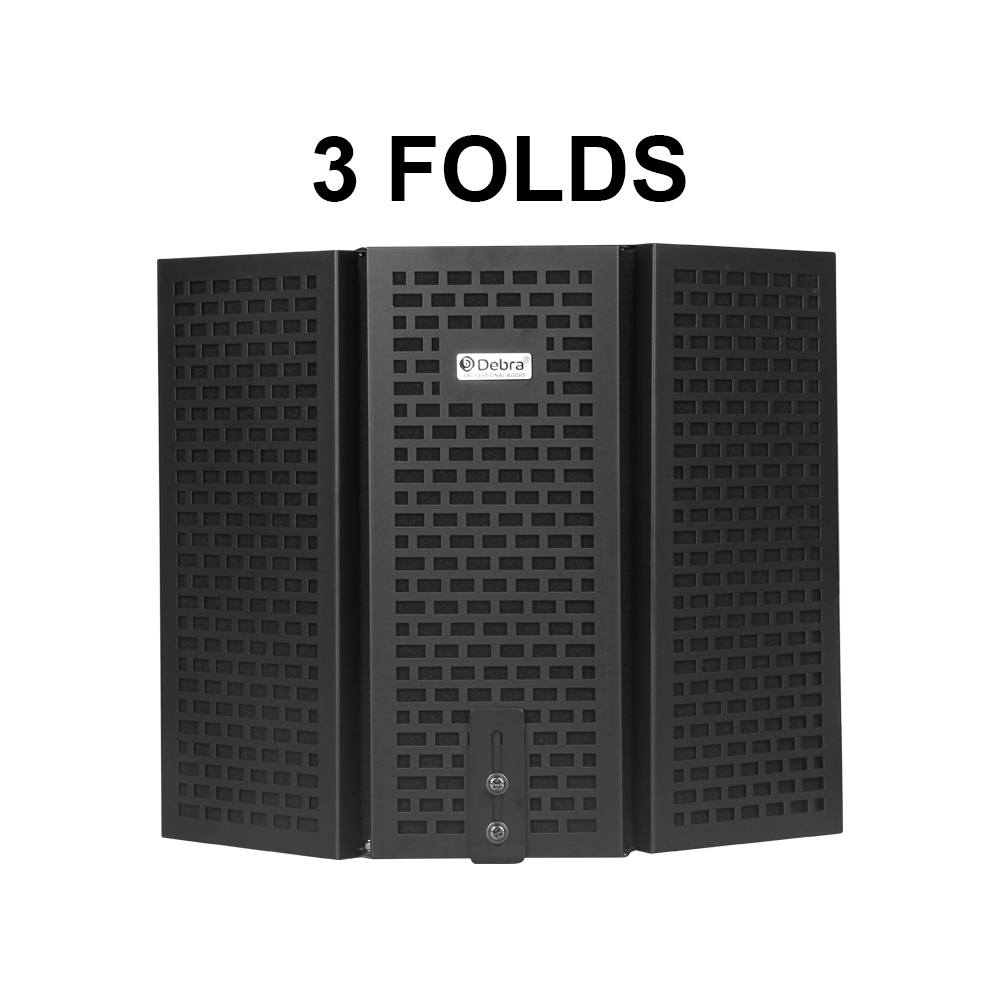 3 /5Panel Foldable Studio Microphone Isolation Shield Recording Sound ...