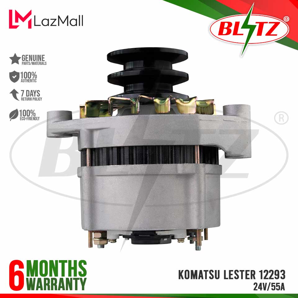 BLITZ ALTERNATOR ASSEMBLY KOMATSU LESTER 12293 24V/55A 6 MONTHS ...