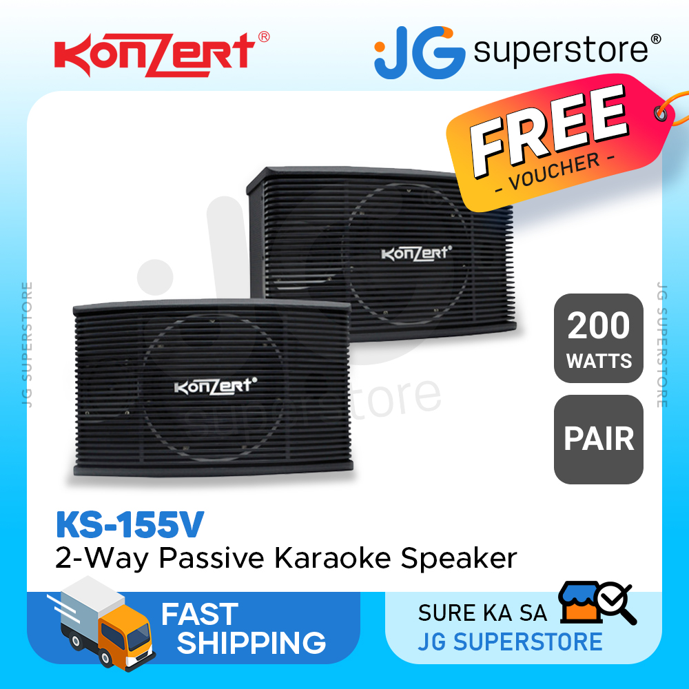 Konzert KS-155V 6" 200W 2-Way Bass Reflex Passive Karaoke Speaker ...