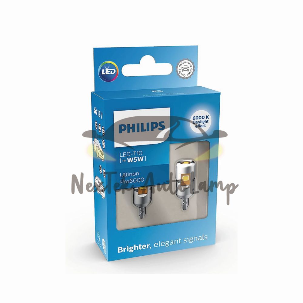 Philips Ultinon Pro6000 T20 S25 T10 White yellow red Signalling Fog ...