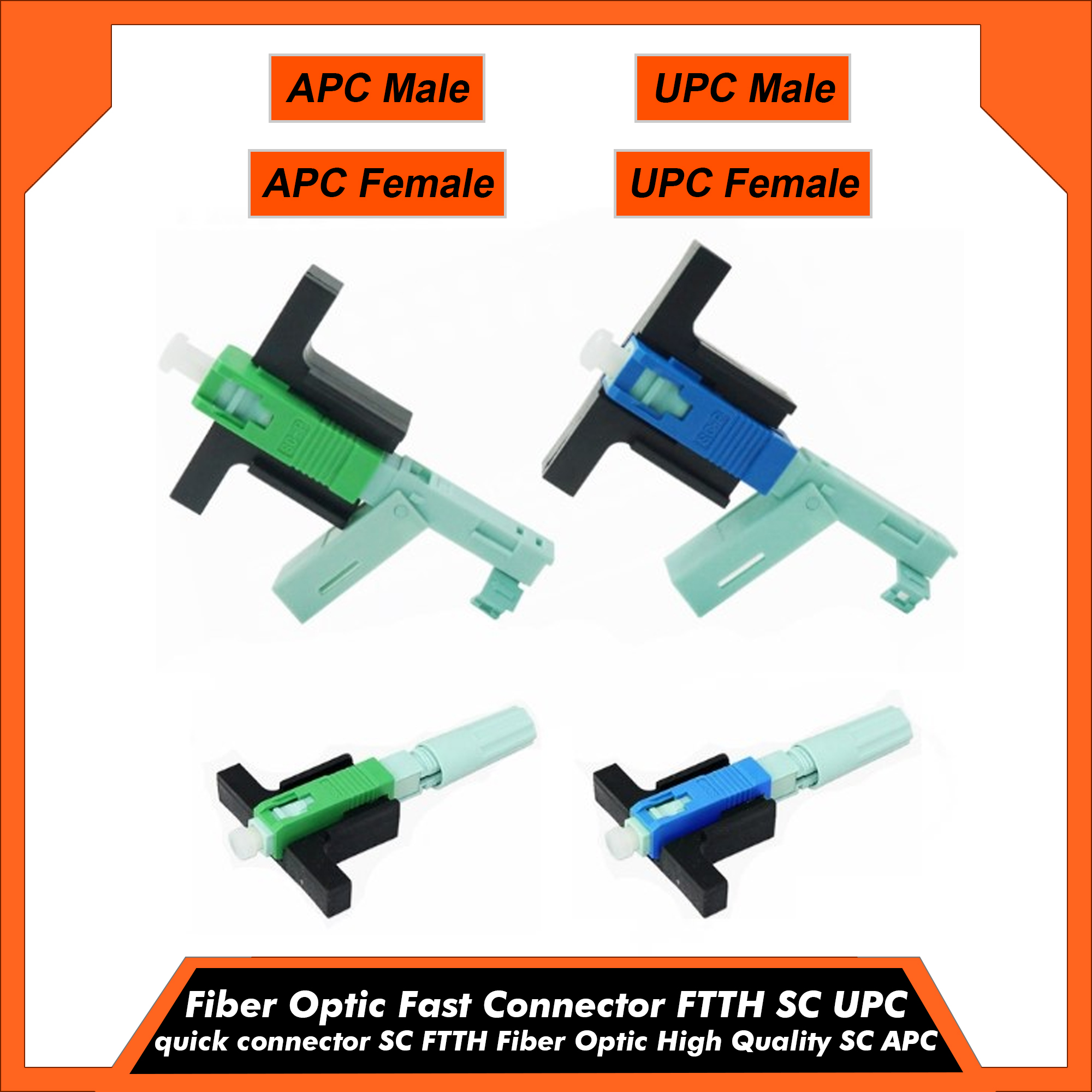 Fiber Optic Fast Connector FTTH SC UPC Optical fiber quick connector SC ...