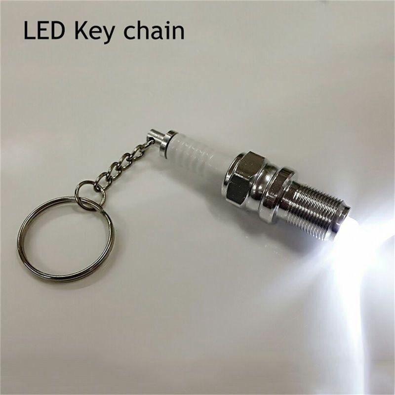 Great Heat Casual Fashion LED Key Chain Spark Plug Key Chain Keychain ...