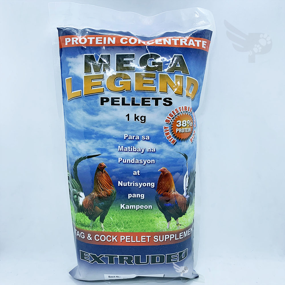 MEGA LEGEND PELLETS 1kg – EXCELLENCE - 1 KG - Feeds For Gamefowls ...