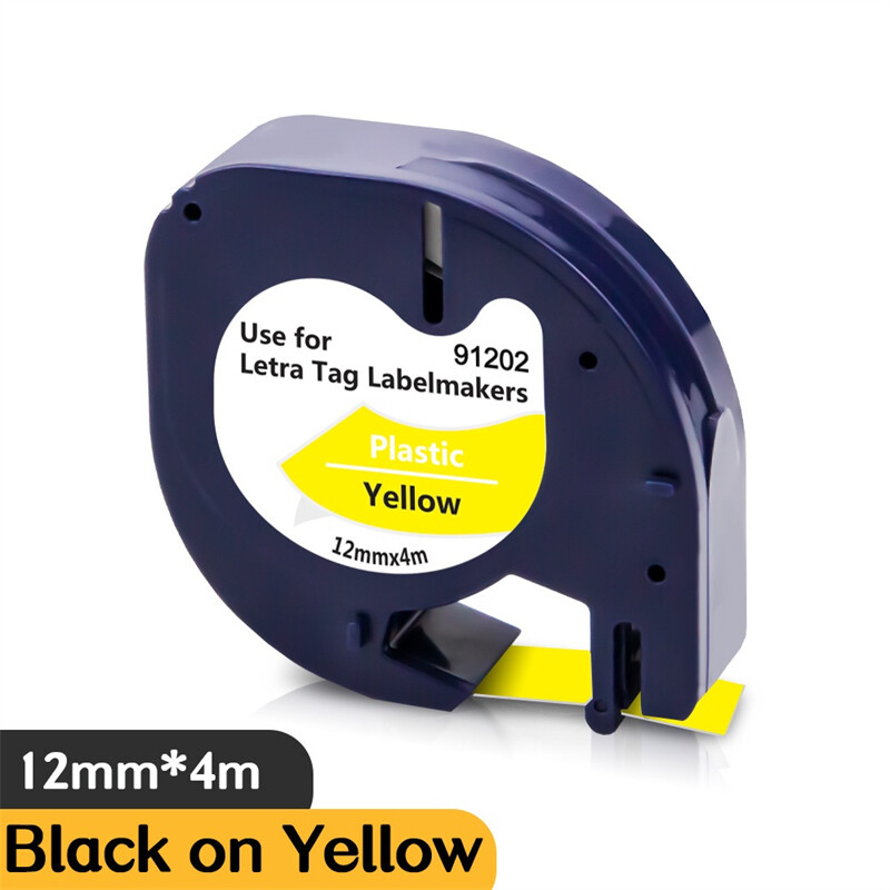 12mm Compatible Letra Tag Label Tape DYMO Letratag Paper or Plastic ...