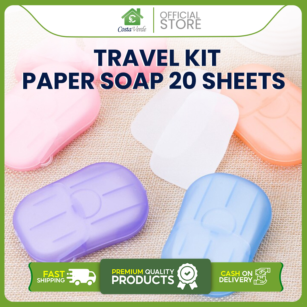 20 Sheets Travel Portable Anti-Bacterial Clean Paper Soap Sheet Hand ...