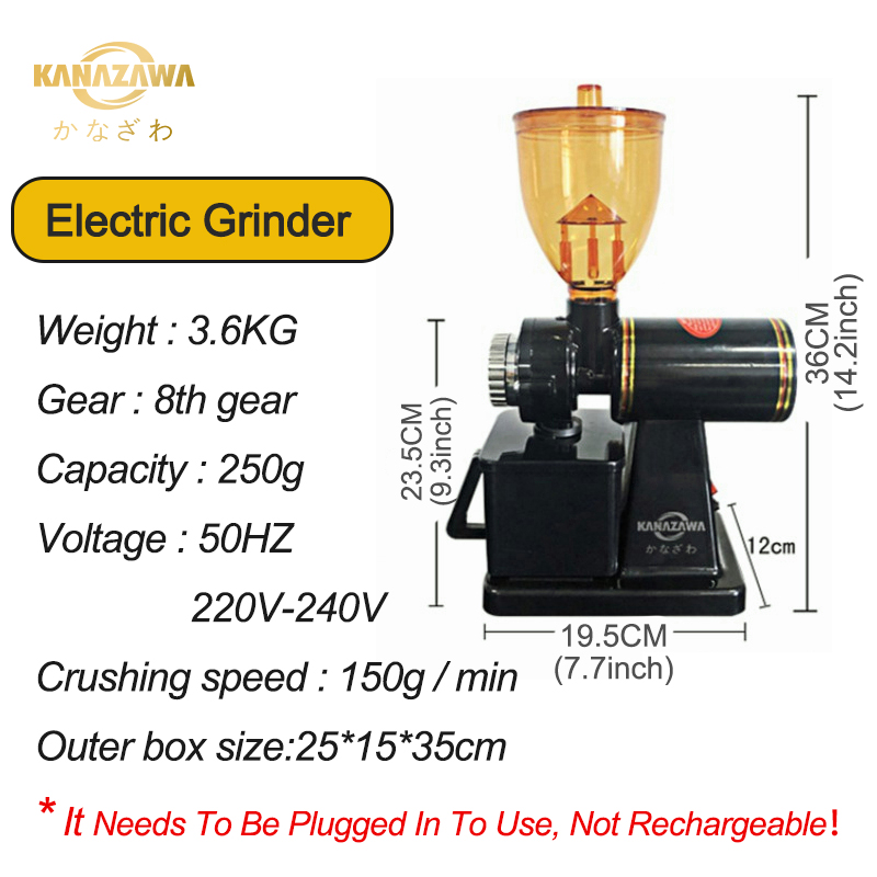 KANAZAWA Household Electric Coffee Grinder 600N Bean Grinder Machine ...